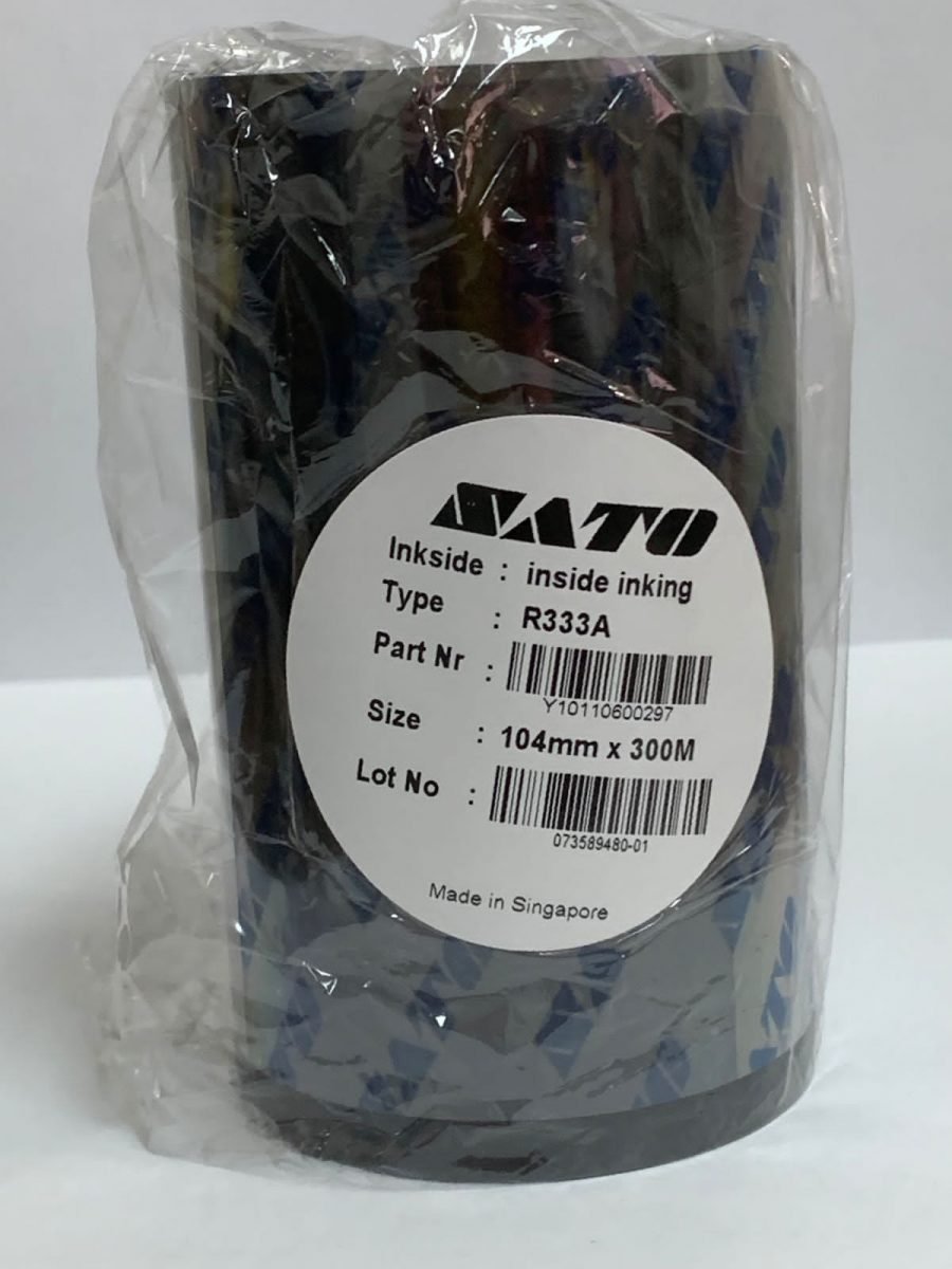 SATO Thermal Transfer Wax Ribbon Inside 104mm X 300M - Nada Tech