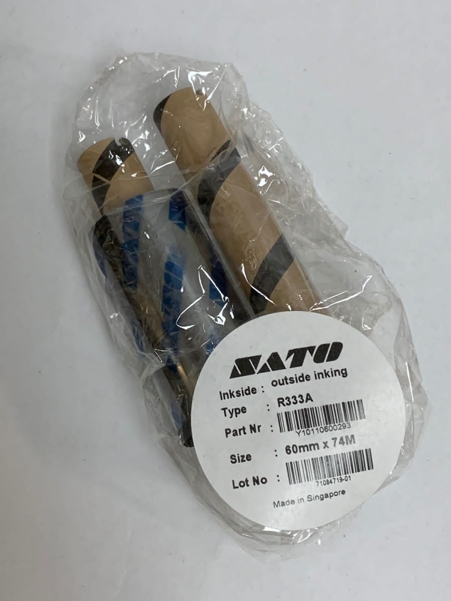 SATO Thermal Transfer Wax Ribbon Outside 60mm X 74M - Nada Tech